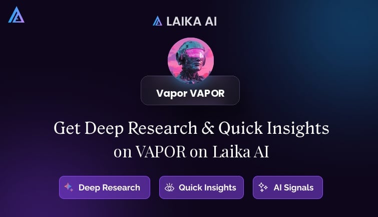 VAPOR Price Live - Vapor Charts & Crypto AI Analysis | Laika AI - Laika AI